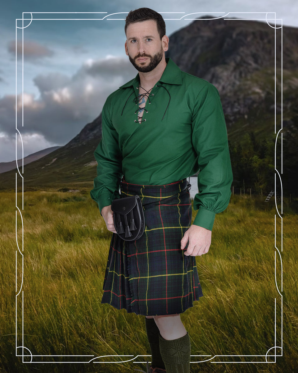 Jacobite Shirt - Green – Damn Near Kilt 'Em