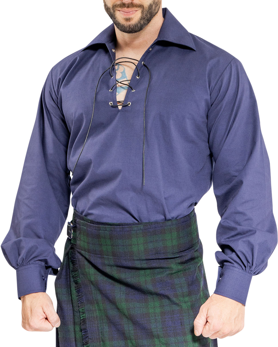 Jacobite Shirt - Navy Blue – Damn Near Kilt 'Em